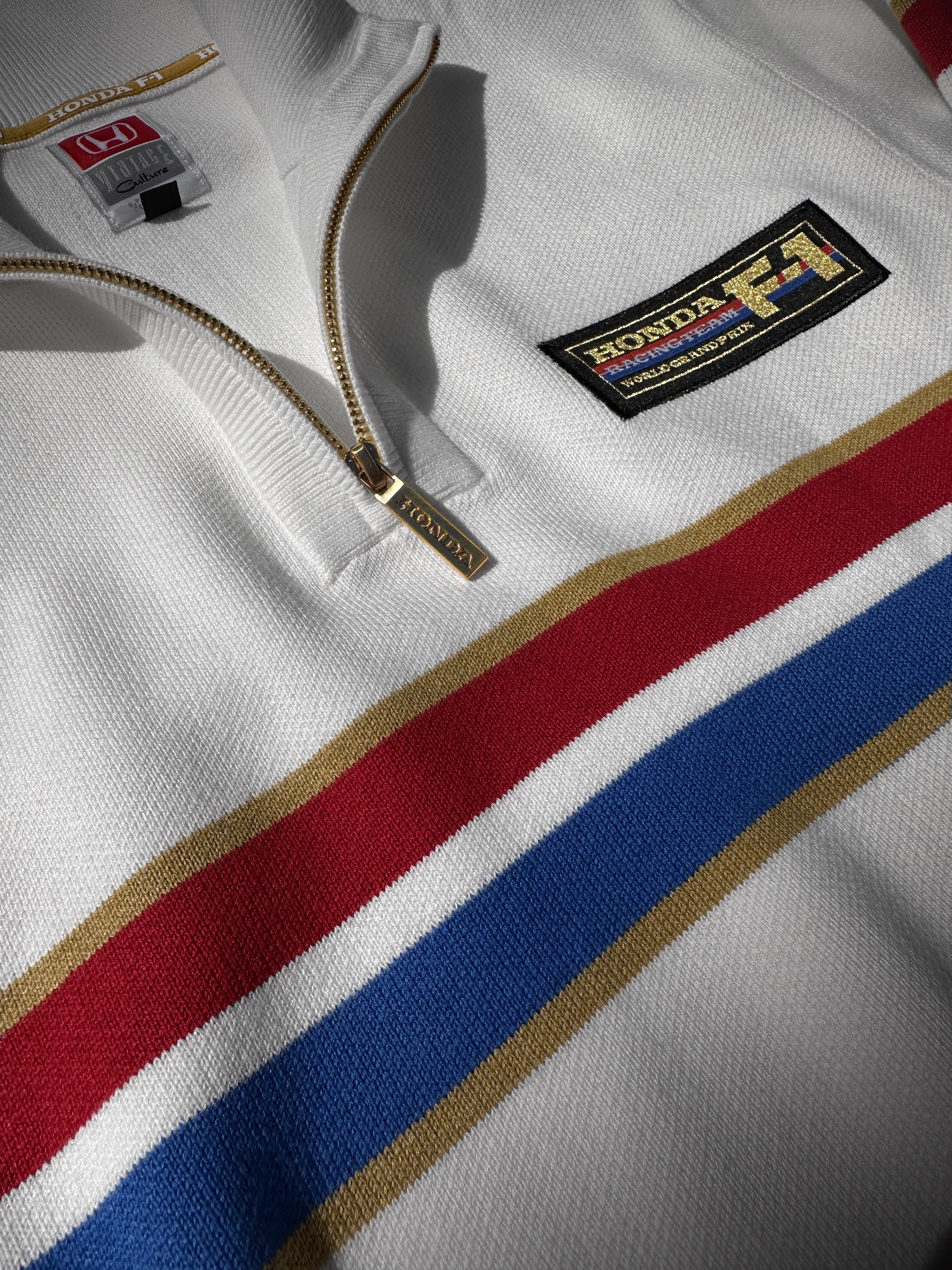 1986 Honda F1 Team 1/4-Zip Sweater (White) – Vintage Culture